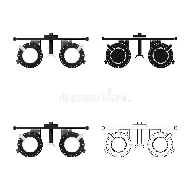 Vector Design of Test and Frame Sign. Collection of Test and Optometric ...