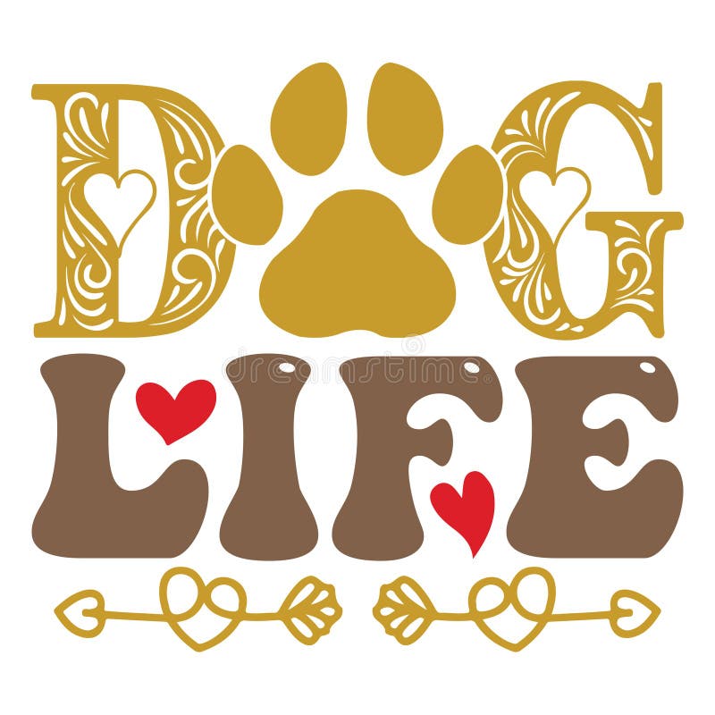 Dog Life vector design stock vector. Illustration of dogs - 309175692