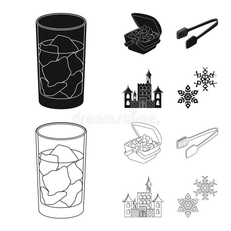 Isolated Object Of Texture And Frozen Symbol Set Of Texture And