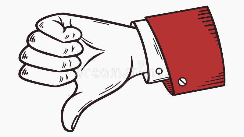 Thumbs Down Hand Gesture, Dislike Symbol, Negative Feedback ...