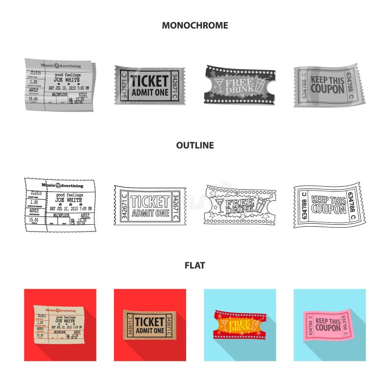 Vector Design of Ticket and Admission Logo. Set of Ticket and Event ...