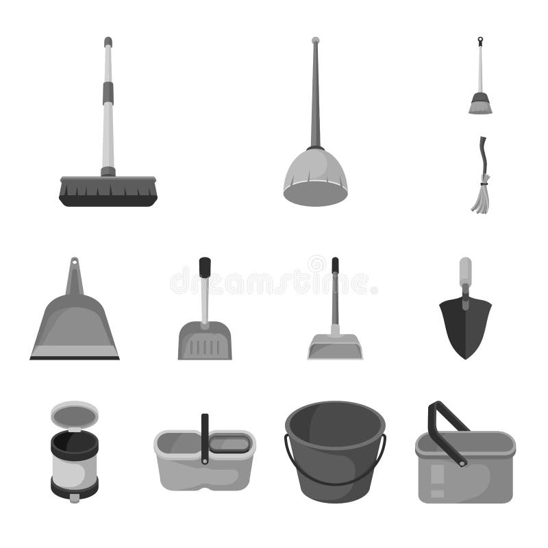 Vector Design of Tool and Mopping Symbol. Set of Tool and Household ...