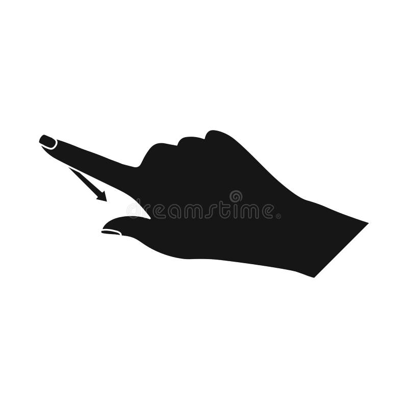 Vector Design of Touchscreen and Hand Logo. Set of Touchscreen and ...
