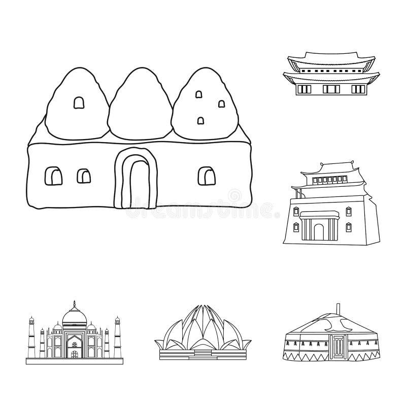 Vector Design of and Town Icon. Set of and House Stock Symbol for Web ...