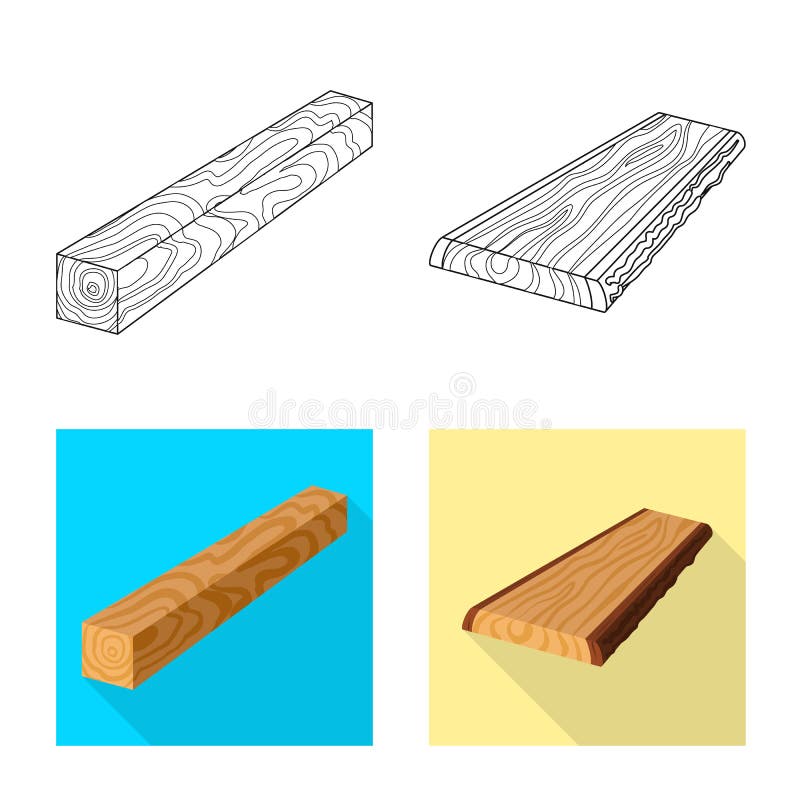 Isolated Object Of Tree And Raw Logo Set Of Tree And Construction