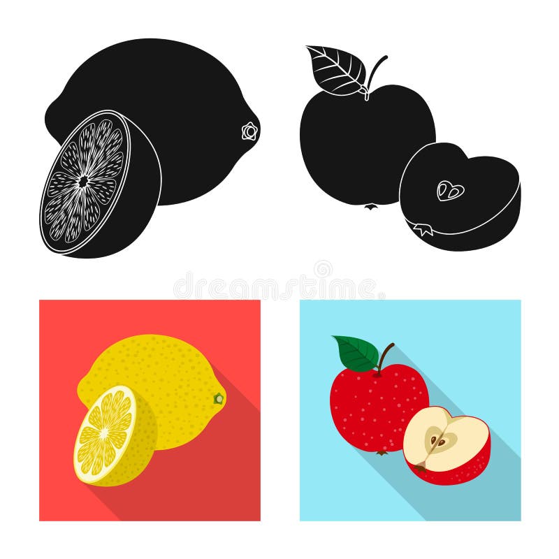 Vector Design of Vegetable and Fruit Sign. Collection of Vegetable and ...