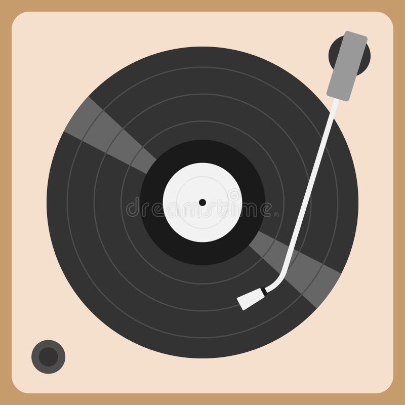 Vector Design of a Vinyl Record in Flat Design Stock Vector ...
