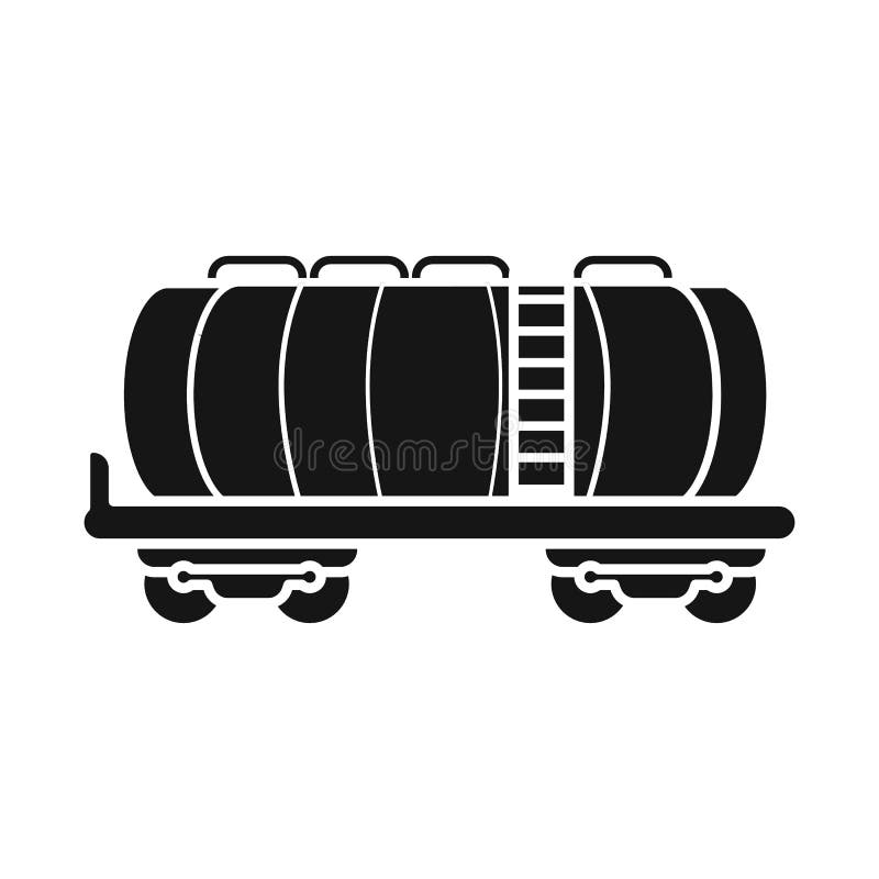 Vector Design of Wagon and Cistern Sign. Graphic of Wagon and Tank ...