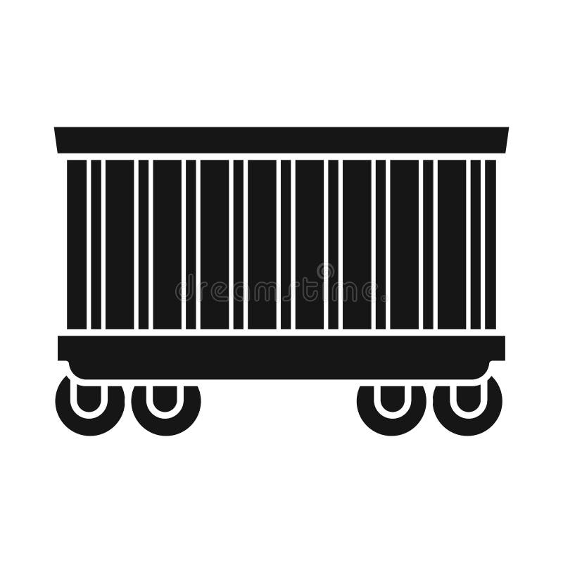 Wagon container train stock vector. Illustration of isolated - 182117858