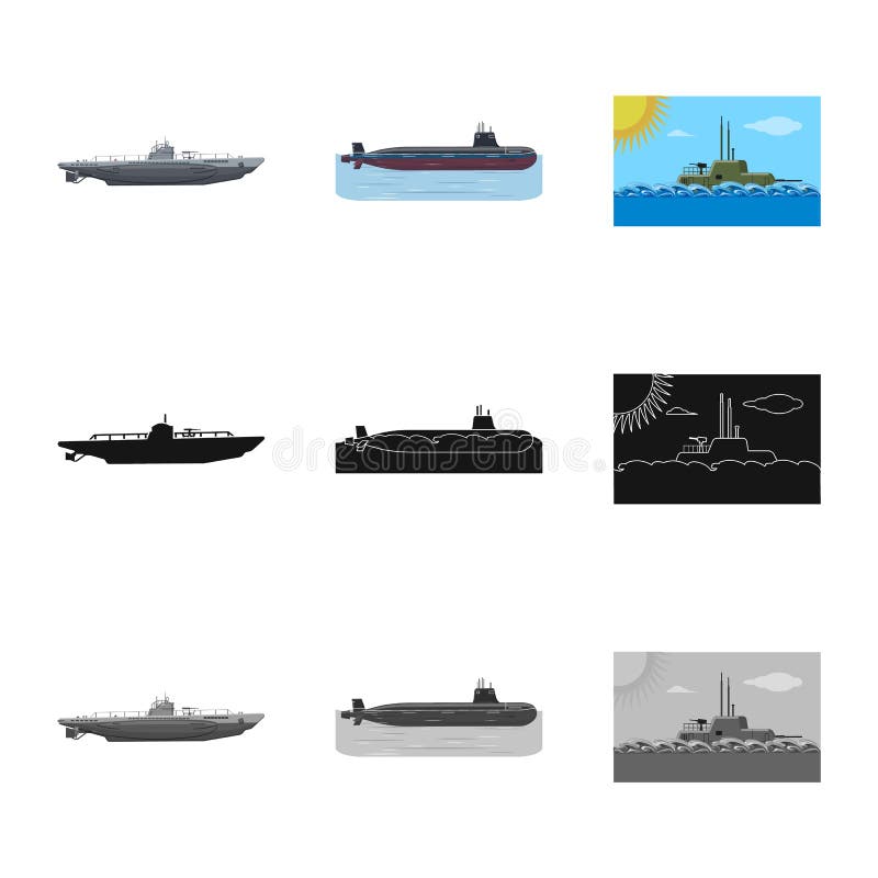 Vector Design of War and Ship Sign. Collection of War and Fleet Vector ...