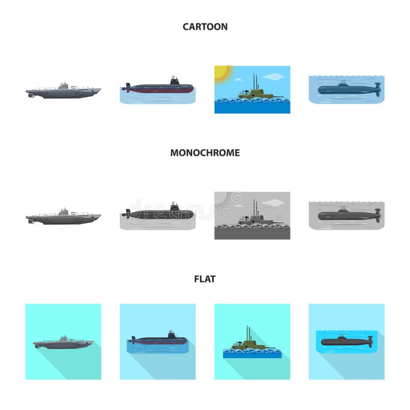 Isolated Object of War and Ship Symbol. Set of War and Fleet Vector ...