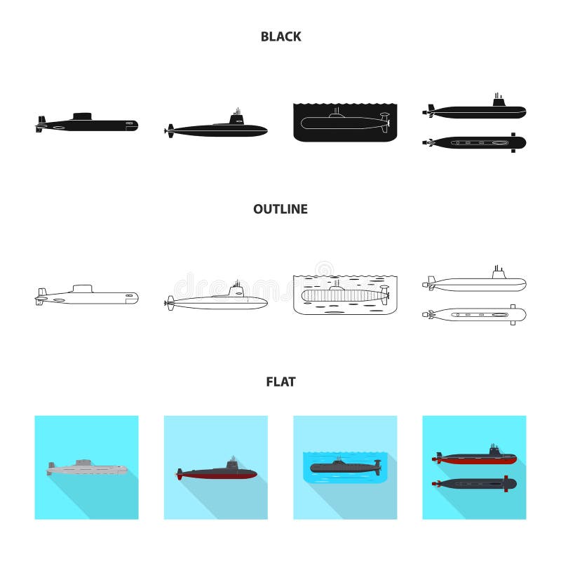 Isolated Object of War and Ship Symbol. Set of War and Fleet Stock ...
