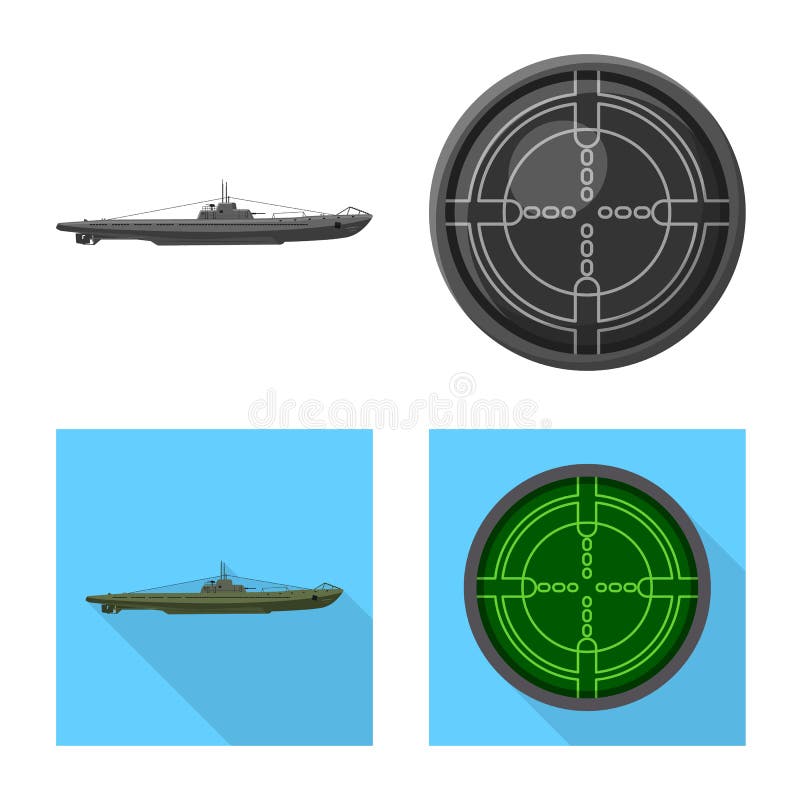 Isolated Object of War and Ship Symbol. Collection of War and Fleet ...