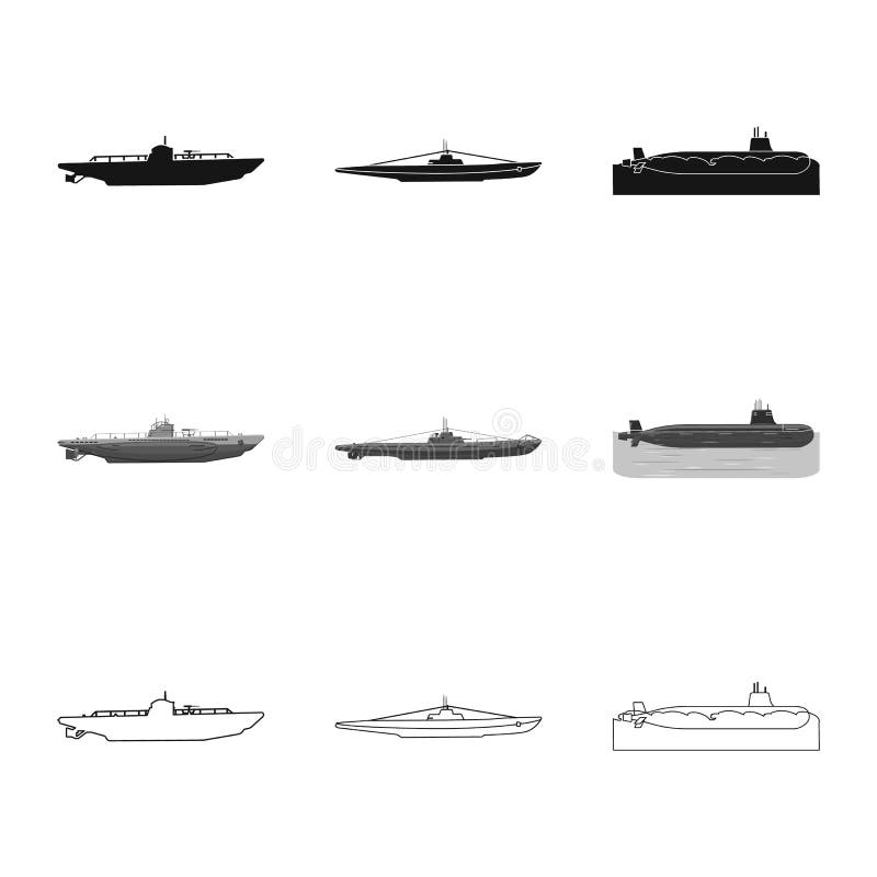 Vector Design of War and Ship Symbol. Set of War and Fleet Vector Icon ...