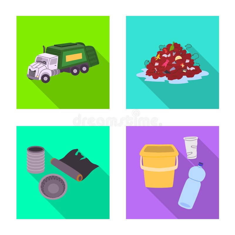 Vector Design of Waste and Garbage Logo. Set of Waste and Reuse Vector ...