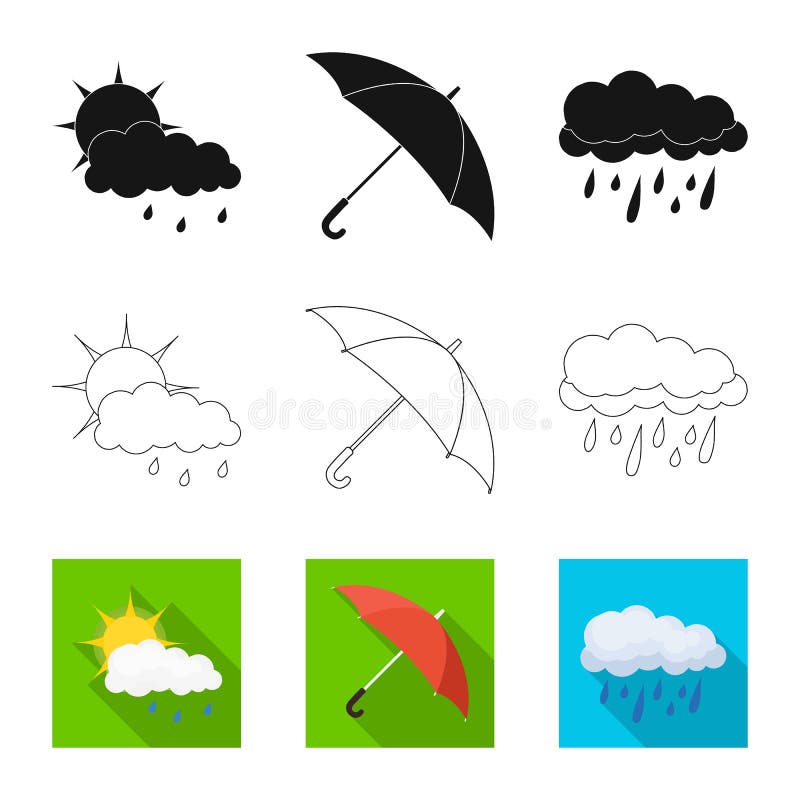 Vector Design of Weather and Climate Sign. Collection of Weather and ...
