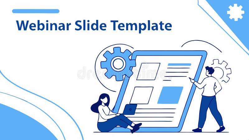 Webinar Slide Design, Online Learning and Presentation Layout Vector ...