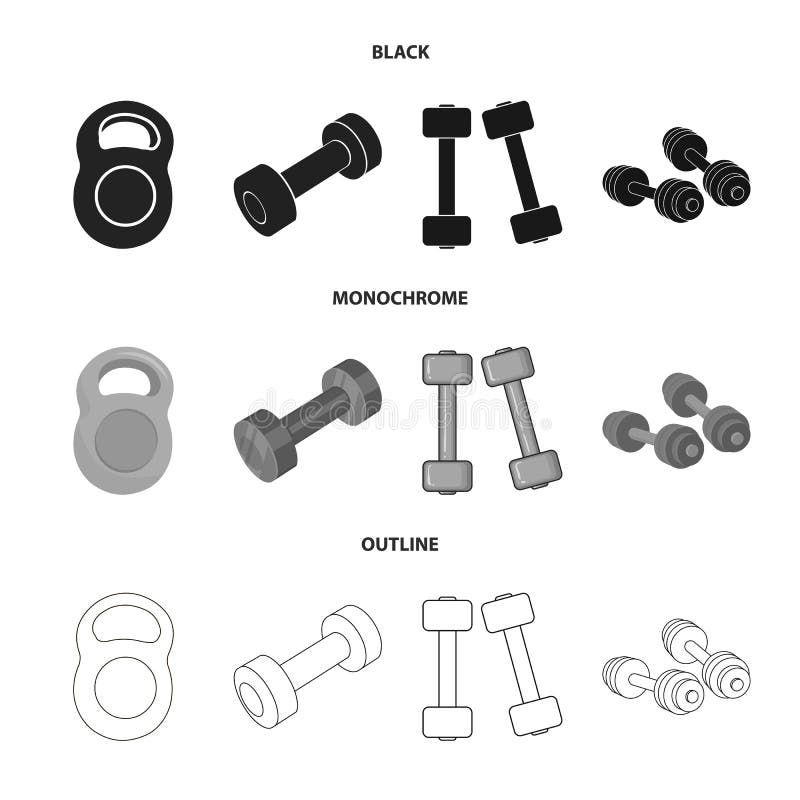 Isolated Object of Weight and Lifting Symbol. Collection of Weight and ...
