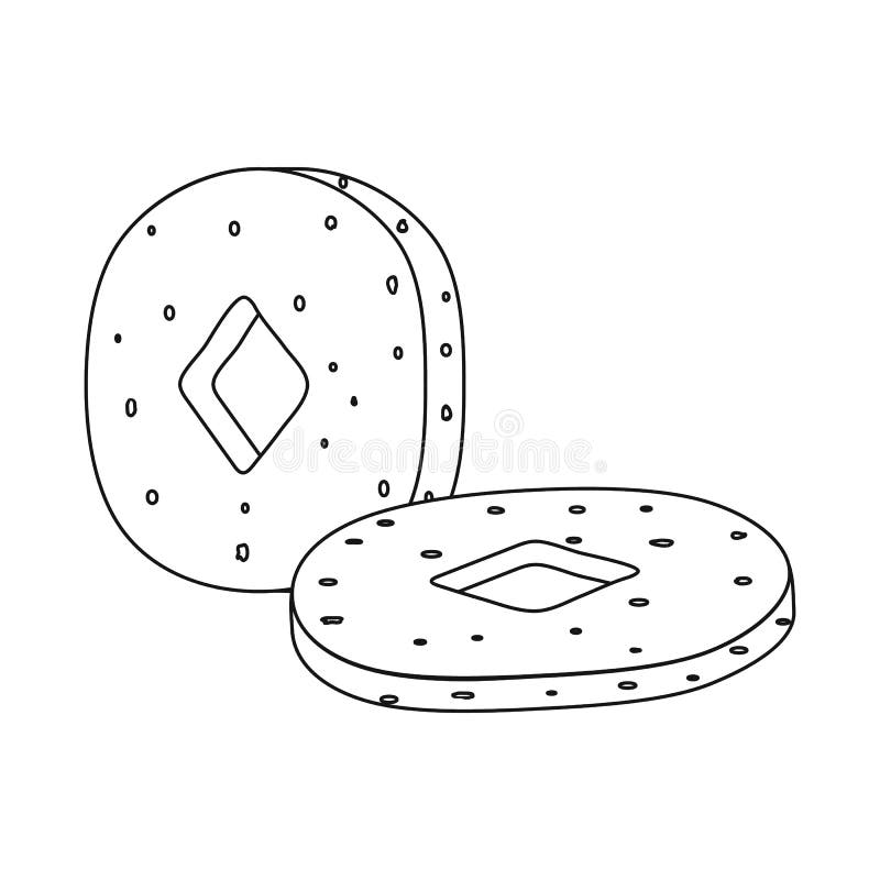 Prehistoric Stone Wheel Line Icon. Stock Vector - Illustration of ...