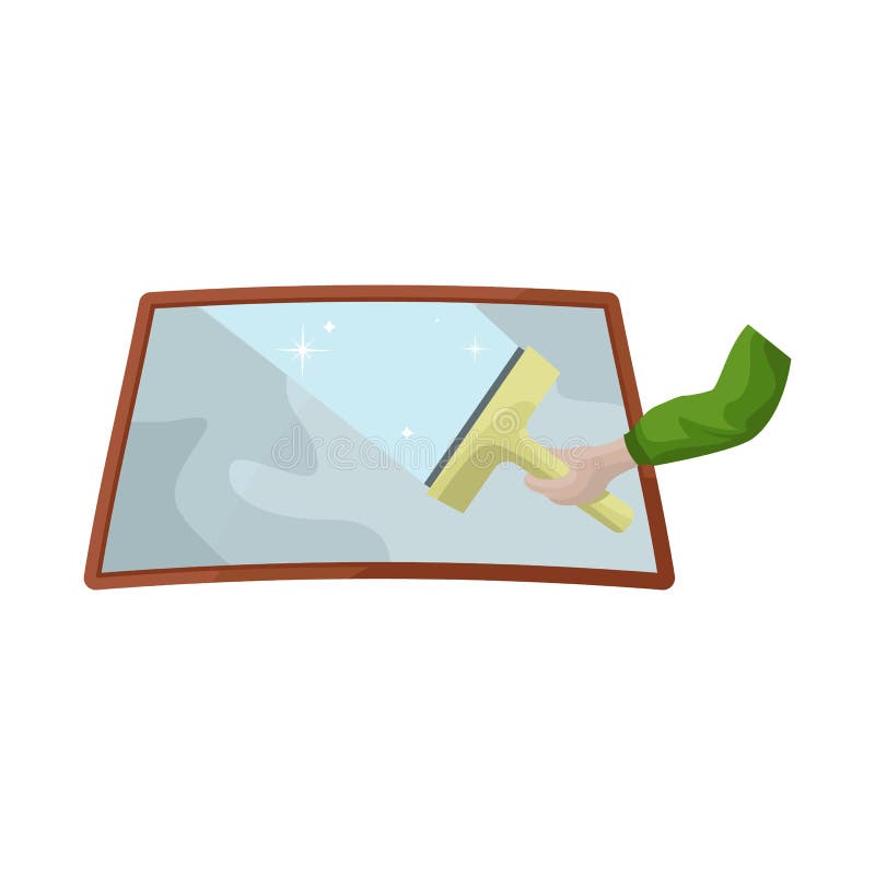 Vector Design of Windscreen and Clean Icon. Set of Windscreen and Car ...