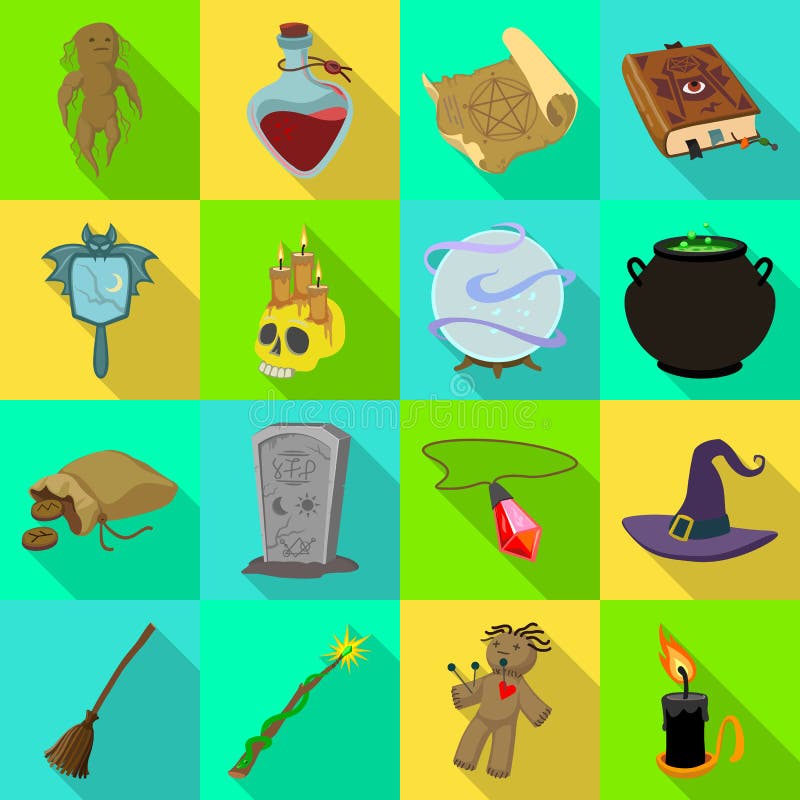 Vector Design of Witchcraft and Mystic Icon. Collection of Witchcraft ...