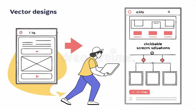 Vector Designs Process, Workflow Illustration, Design Development Steps ...