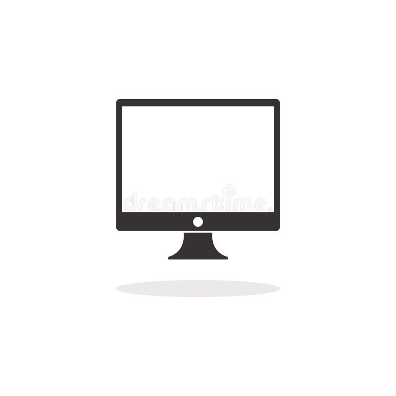 Vector Desktop Computer Icon Stock Vector - Illustration of office ...