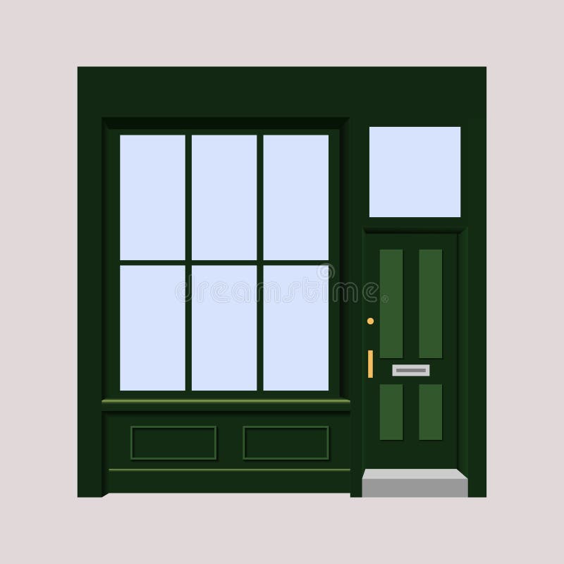 Vector Detailed Flat Design Boutique Facade. Shop Exterior Stock Vector ...