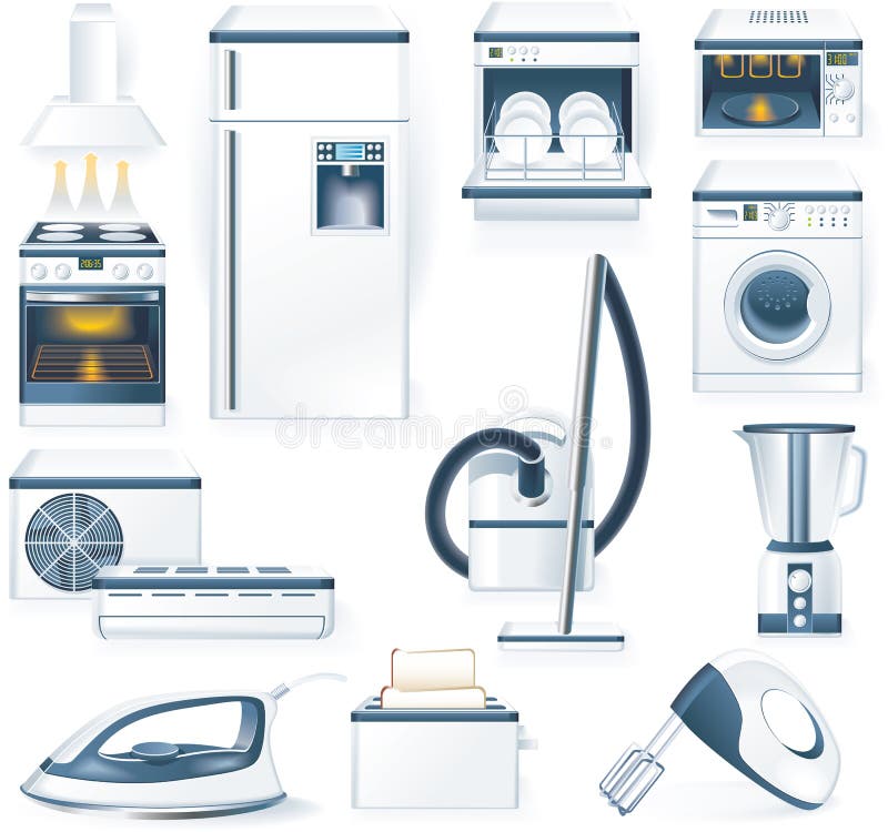Vector Detailed Computer Parts Icon Set. Part 3 Stock Vector ... Vector Detailed Computer Parts Icon Set. Part 3 Stock Vector ...