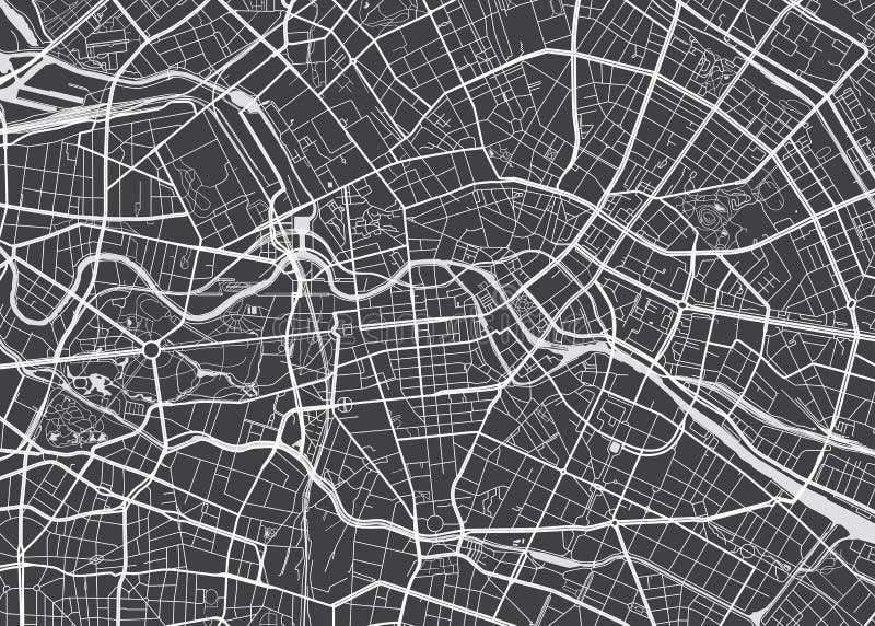 Vector map Berlin district stock vector. Illustration of german - 84725169