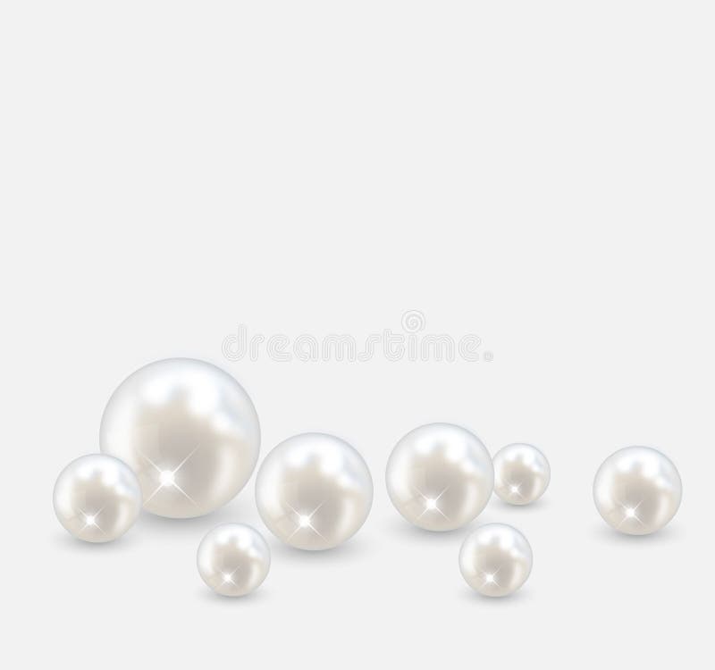 Vector Determinado Del Ejemplo De La Perla Realista Hermosa Ilustración ...