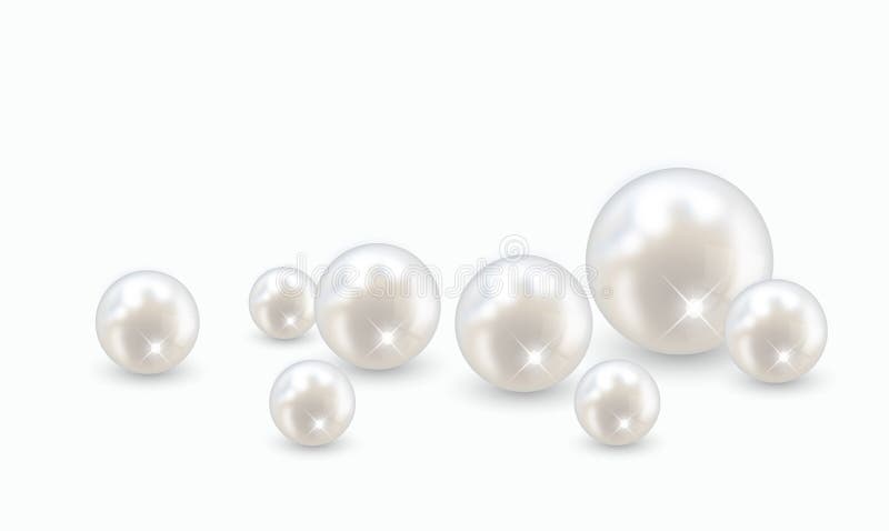 Vector Determinado Del Ejemplo De La Perla Realista Hermosa Ilustración ...