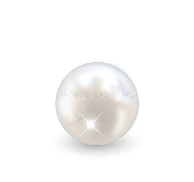 Vector Determinado Del Ejemplo De La Perla Realista Hermosa Stock de ...
