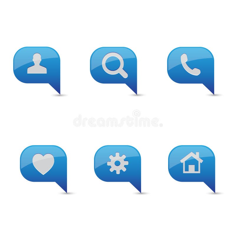 Vector Determinado Del Icono Azul Ilustración del Vector - Ilustración ...