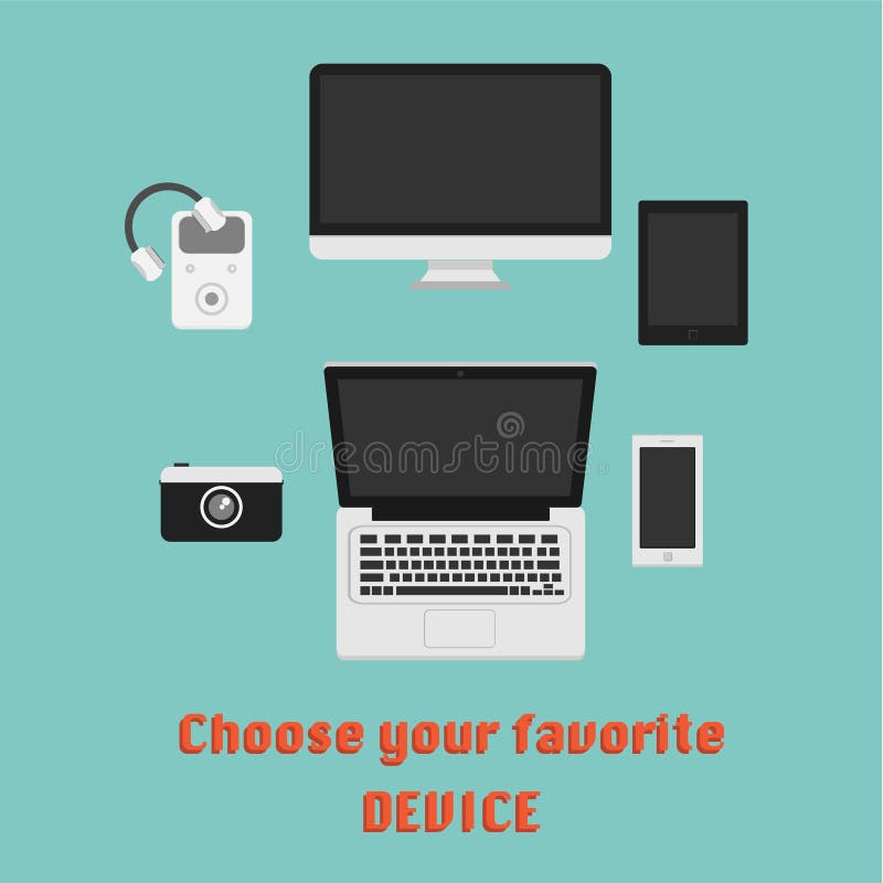 Vector Device Set eps 10 stock vector. Illustration of technology ...