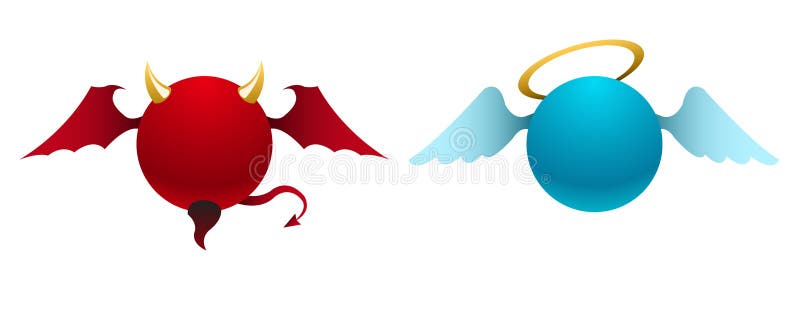 Vector Devil and Angel Icons Stock Vector - Illustration of demon ...