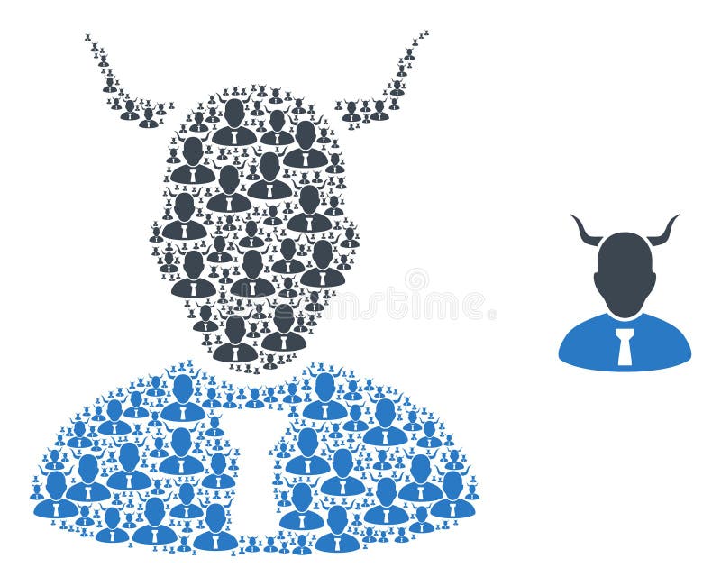 Devil Collage of Self Items Stock Vector - Illustration of frightening ...