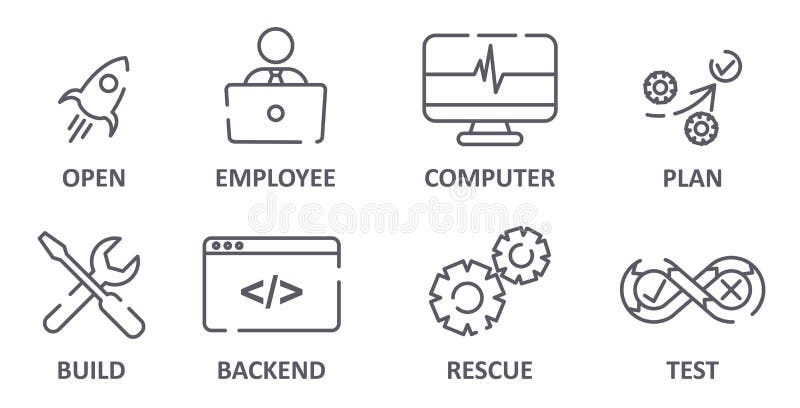 Vector Devops Icons Stock Vector Illustration Of Cycle 235644539