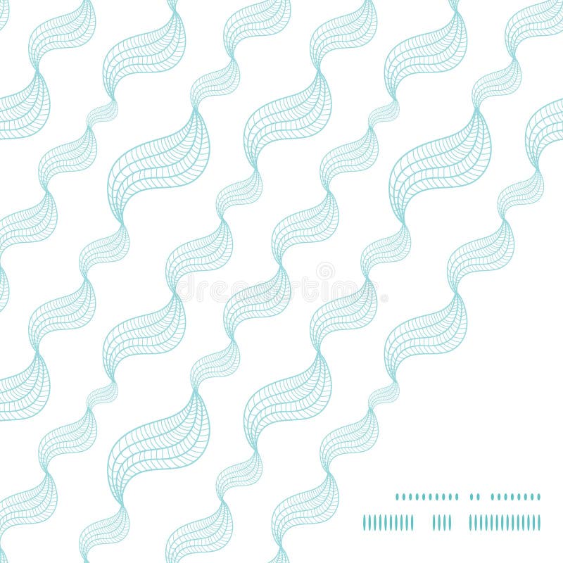 Vector Diagonal Abstract Waves Frame Corner Stock Vector - Illustration ...