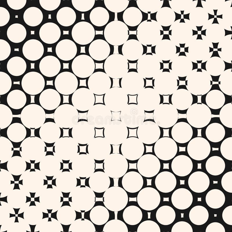 Vector Diagonal Halftone Pattern with Morphing Geometric Shapes. Stock ...