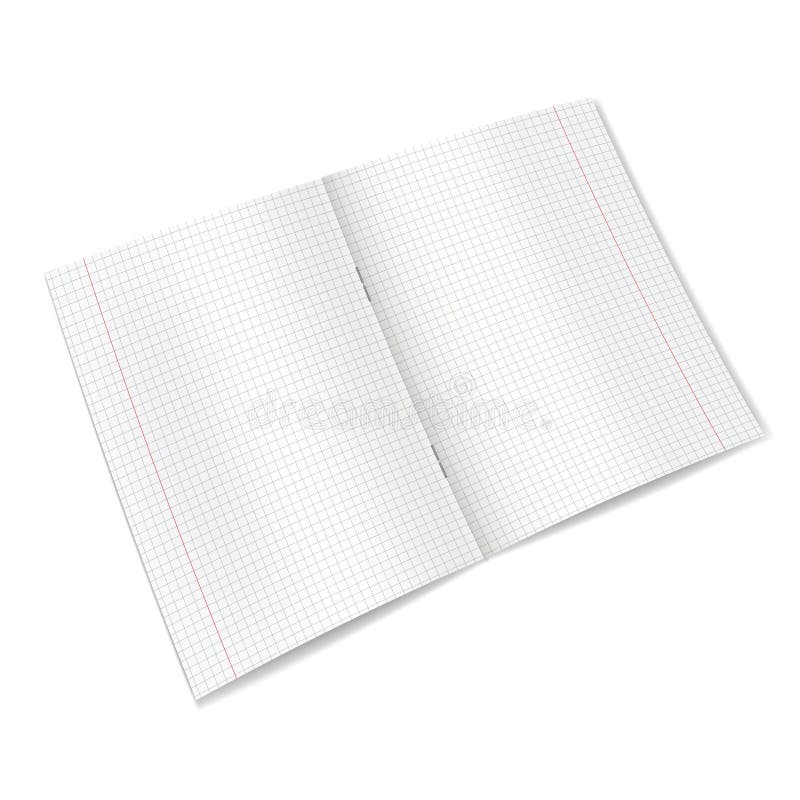 Vector Diagonal Opened Realistic School Copybook Stock Vector ...