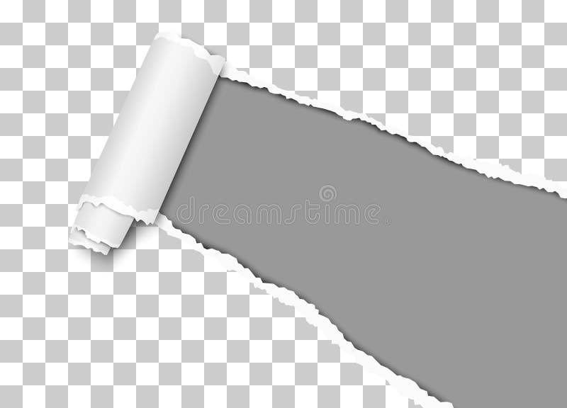 Vector Diagonally Torn Hole in Transparent Sheet of Paper from Lower ...