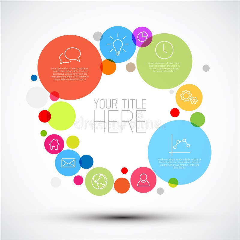 Vector Abstract Circles and Squares Infographic Template Stock Vector ...