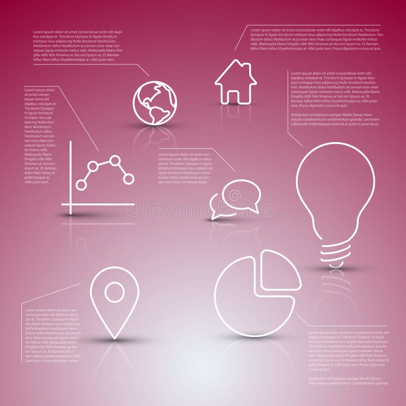 Vector Diagram Template with Various Descriptive Bubbles Stock ...