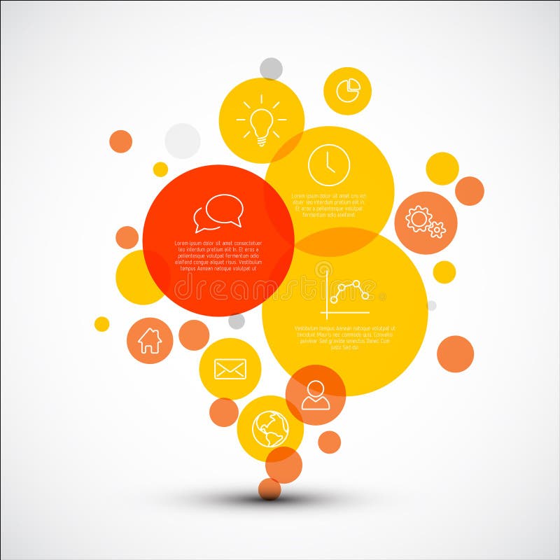 Vector Diagram Template with Various Descriptive Bubbles Stock Vector ...
