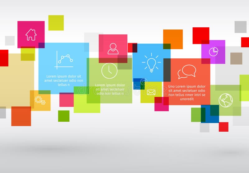 Vector Diagram Template with Various Descriptive Bubbles Stock ...