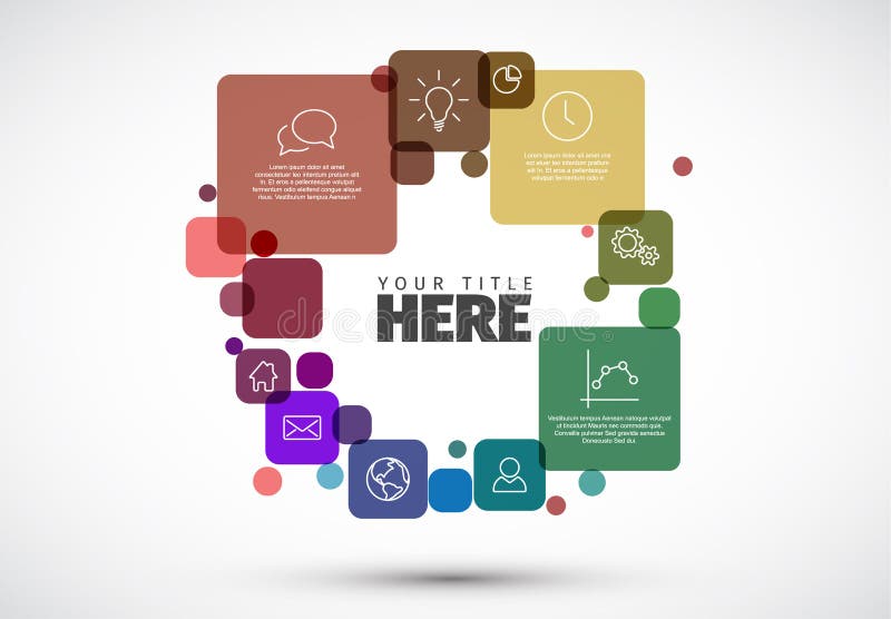 Vector Diagram Template with Various Descriptive Bubbles Stock Vector ...