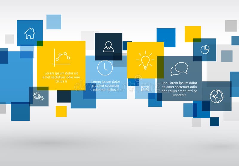Vector Diagram Template with Various Descriptive Bubbles Stock Vector ...