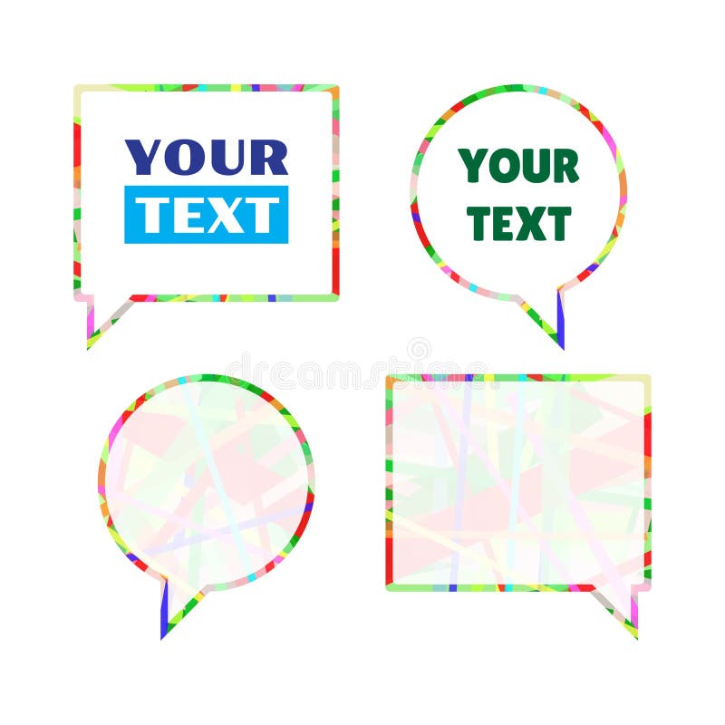 Vector Dialog Frame Templates. Colorful Bright Backgrounds and Borders ...