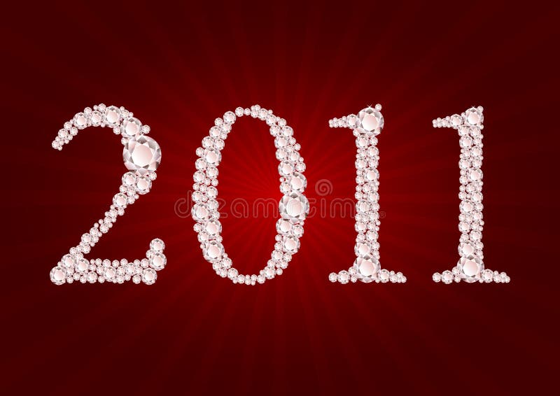 Vector diamond 2011 year stock vector. Illustration of rays - 17415983